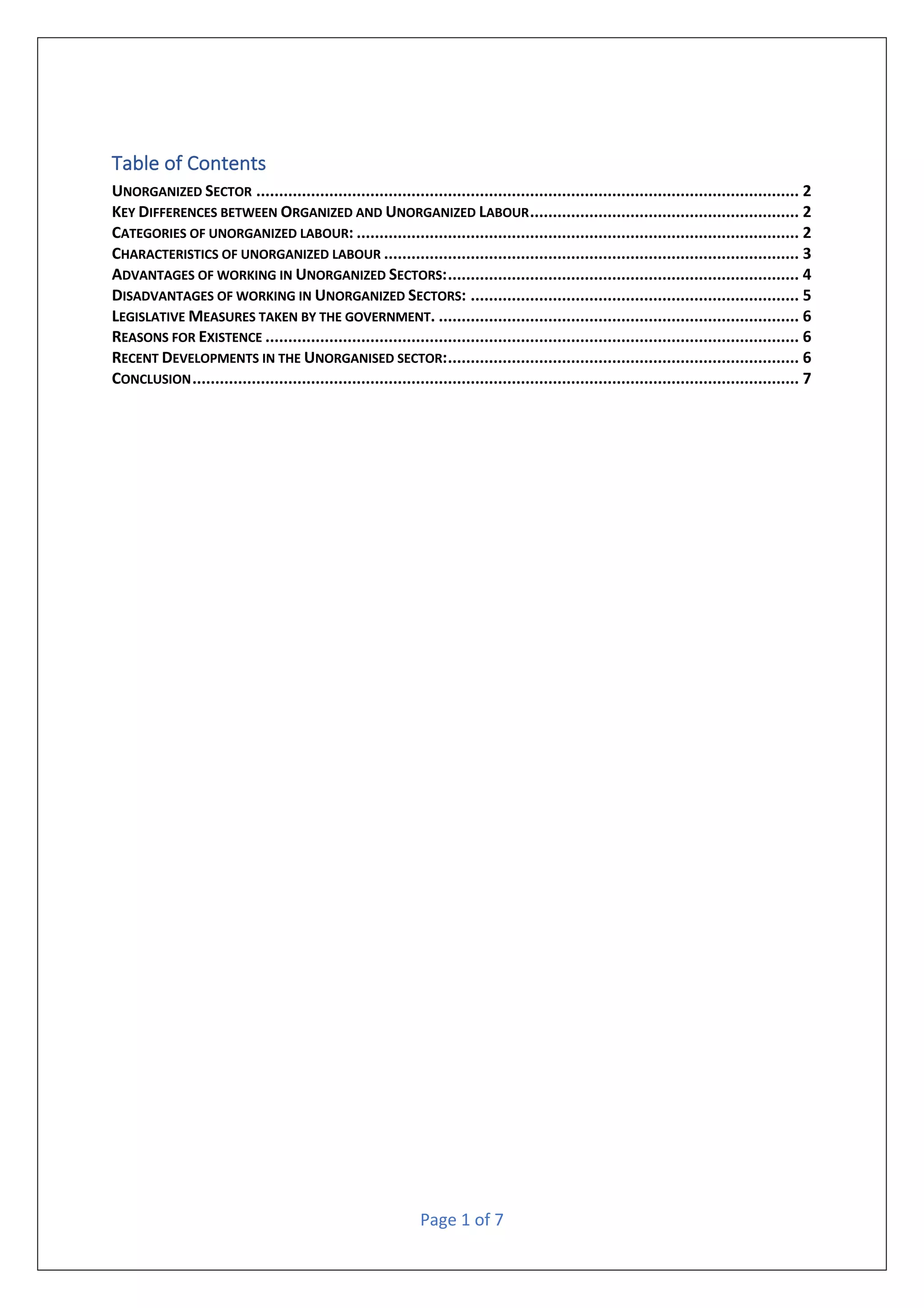 Unorganized labour | PDF