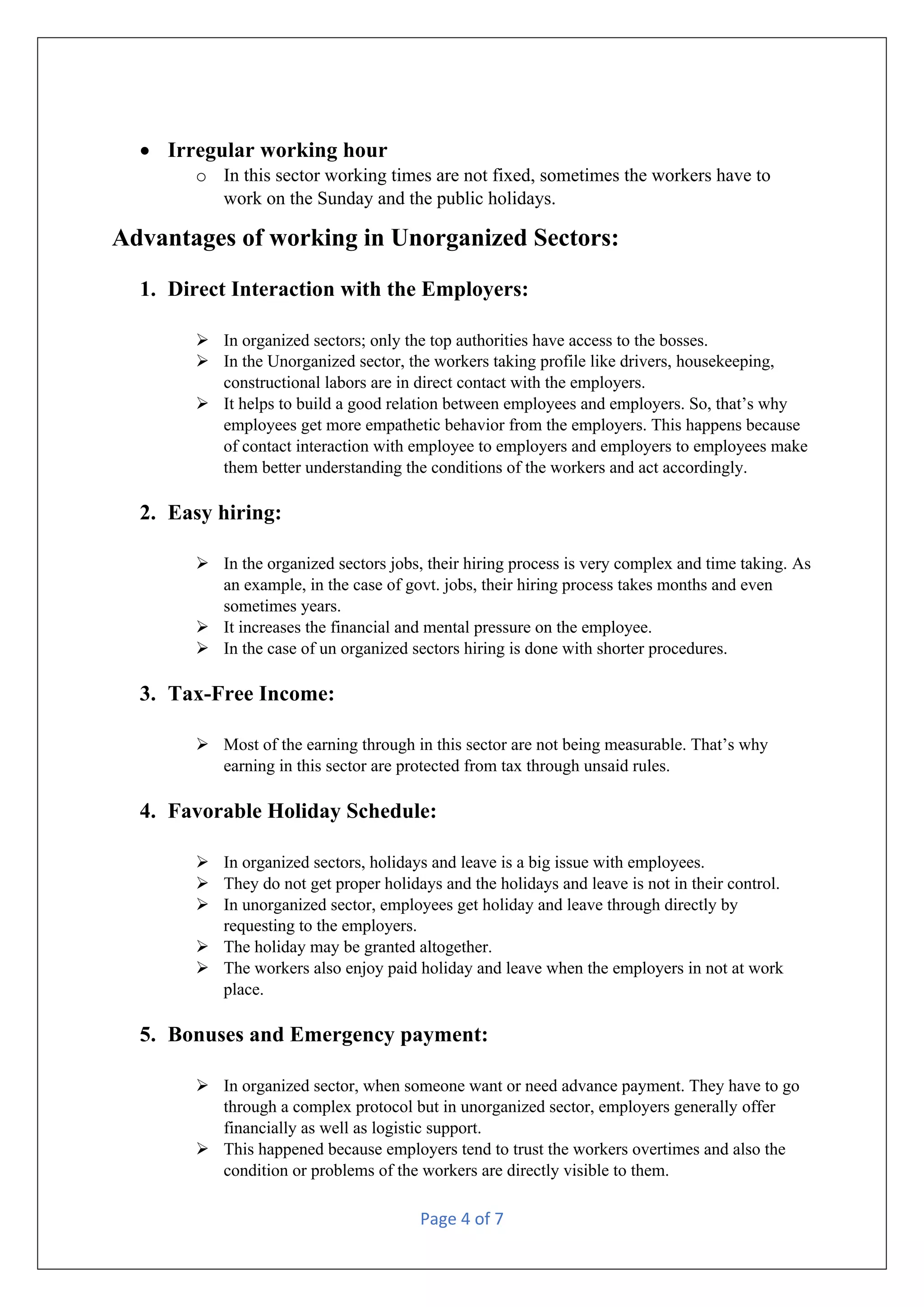 Unorganized labour | PDF