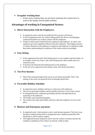 Unorganized labour | PDF