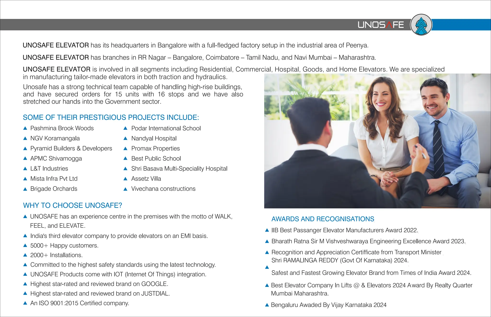 UNOSAFE Elevator Pvt Ltd BROUCHER NEW SIZE | PDF