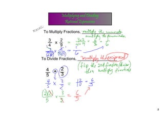 Precal 20S Multiplying and Dividing Rational Expressions | PPT