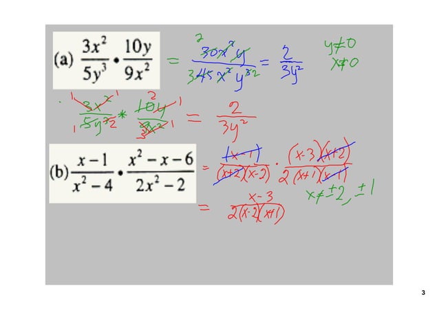 Precal 20S Multiplying and Dividing Rational Expressions | PPT