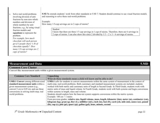 Common Core Unpacked Grade 5 | PDF