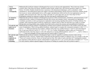 Math Common Core Unpacked kindergarten | PDF | Daycare and Pre-School ...