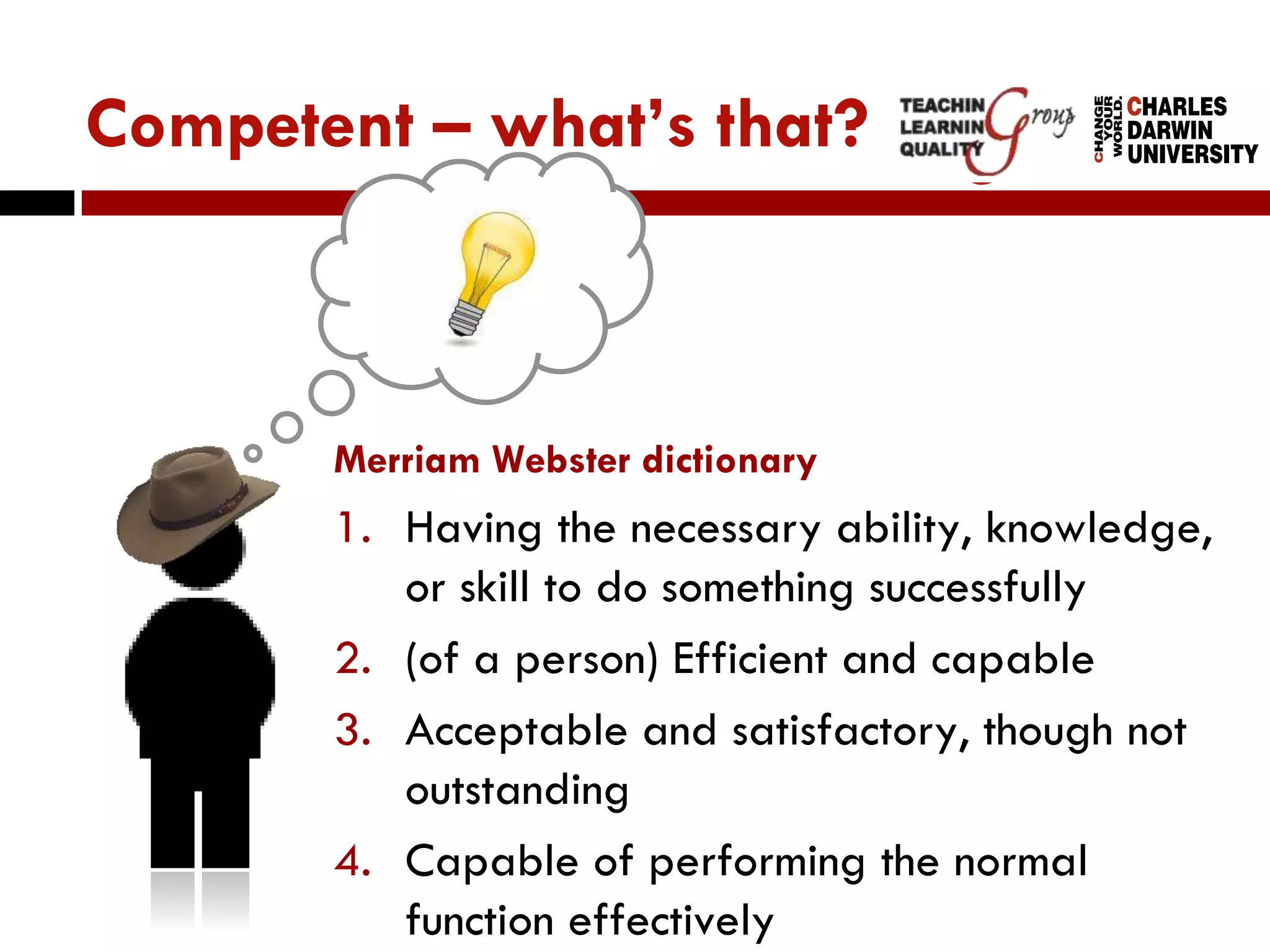 Unpacking a unit of competency | PPTX