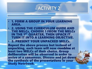 unpacking and combining of MELCs for the benifit of others.pptx