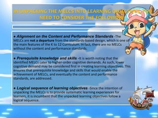 unpacking and combining of MELCs for the benifit of others.pptx