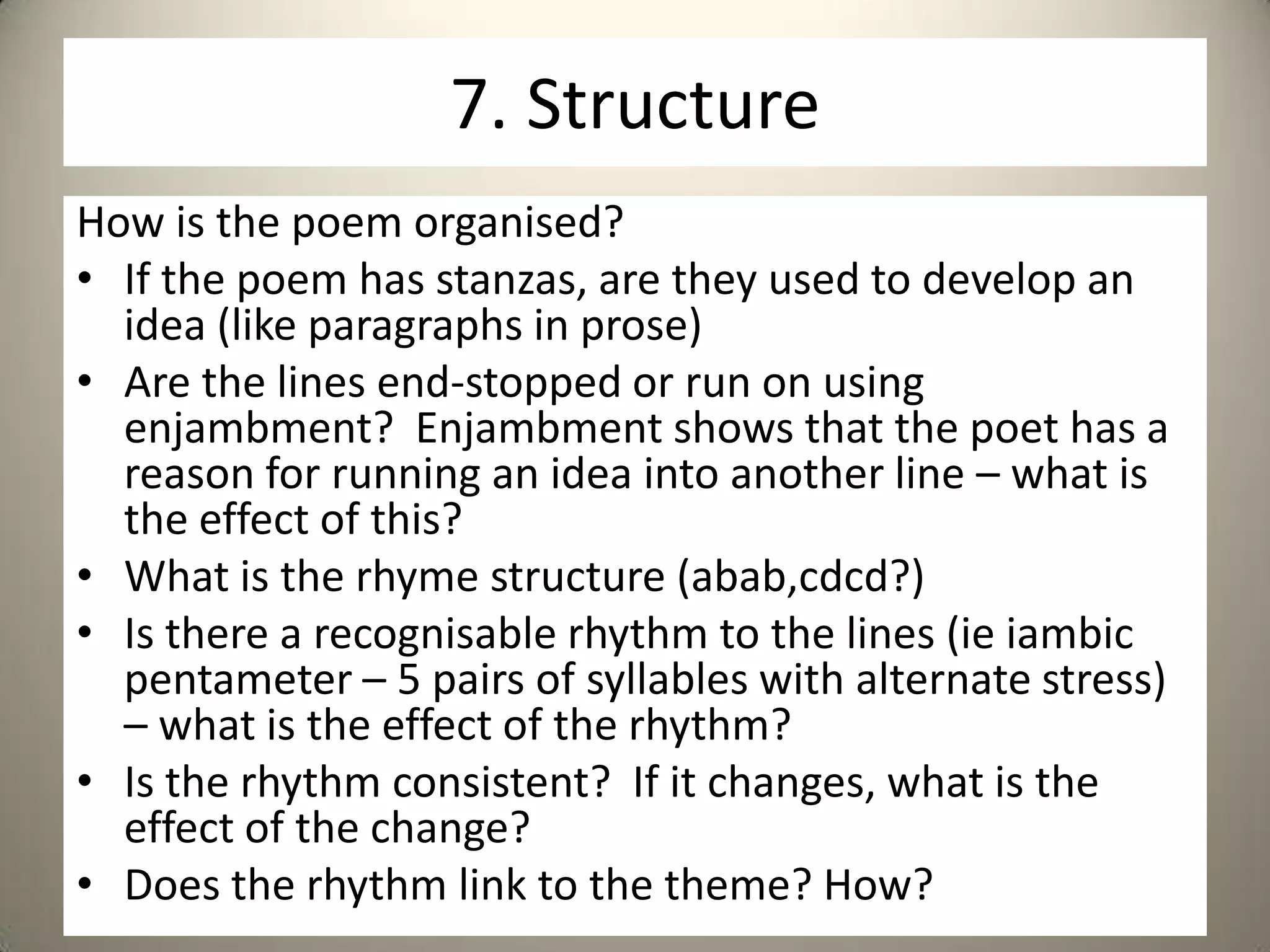 Unpacking a poem | PPTX