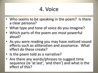 Unpacking a poem | PPTX