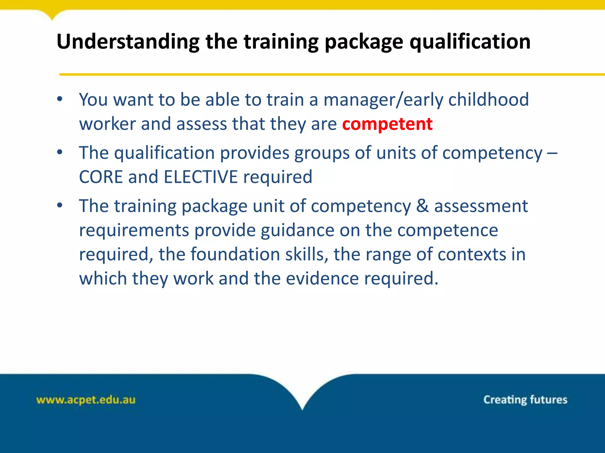 Unpacking a training package | PPTX