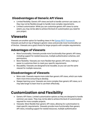 Unpacking Django's API Views: Choosing Between Generics and Viewsets | PDF