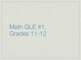 Unpacking GLEs Presentation | PPT