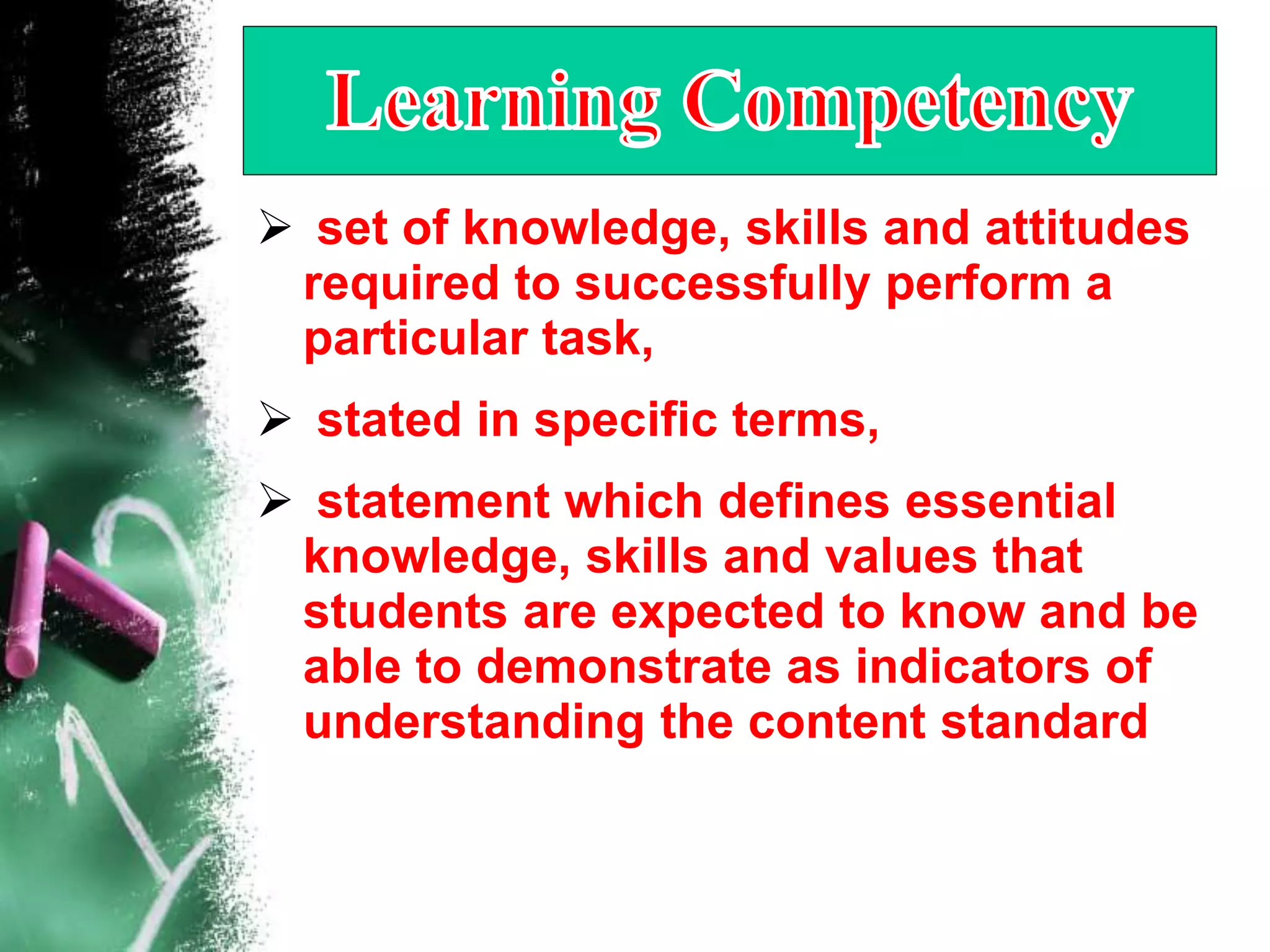 Unpacking Strands to Learning Competencies | PPTX