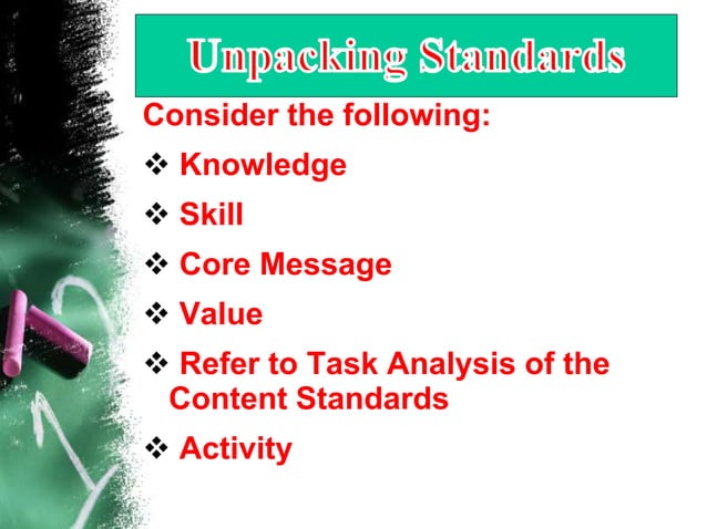 Unpacking Strands to Learning Competencies | PPTX