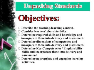 Unpacking Strands to Learning Competencies | PPTX