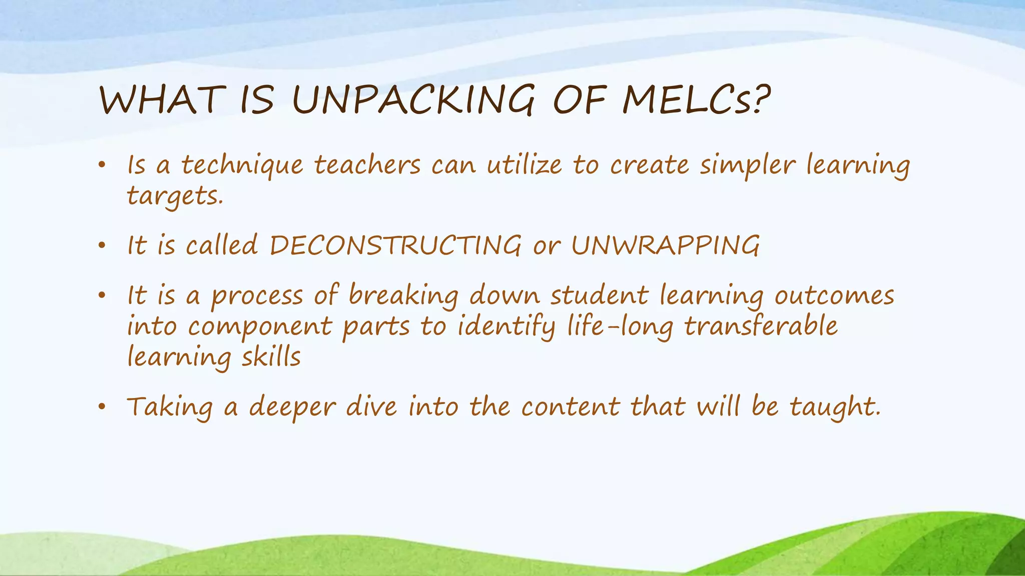 UNPACKING OF MELCs.pptx