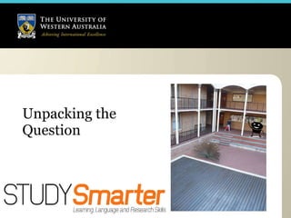 Unpacking The Question | PPT