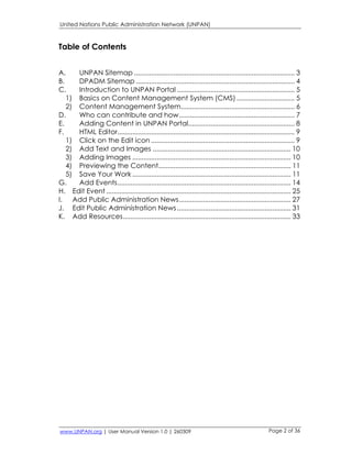 United Nations Public Administration Network (UNPAN) UNPAN Portal Content Management System (CMS ...