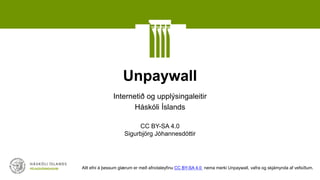 Unpaywall | PPTX
