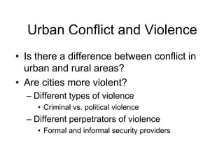 Dili as an Urban Space: Conflict and Violence in the city | PPT