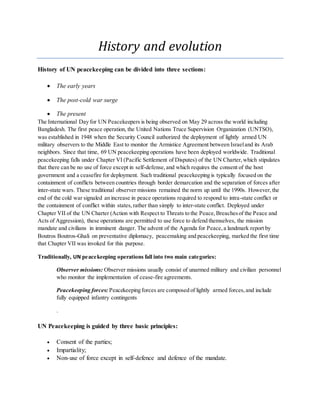 Un peacekeeping force | DOCX