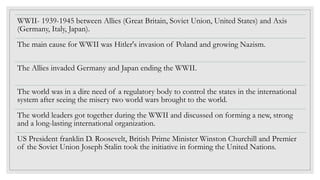 The United Nations- Summary | PPTX