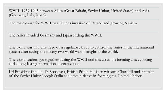 The United Nations- Summary | PPT