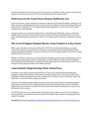 OECD Report: Unprecedented Global Decline In Literacy Scores | Future ...