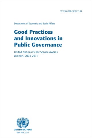 Good Practices and Innovations in Public Governance United Nations ...