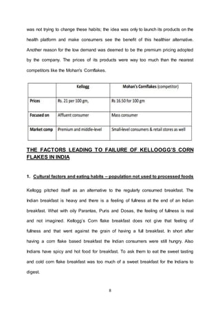 Case Study on Succuessful Journey of Kelloogg's Corn Flakes | DOCX
