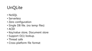 Unqlite | PPT