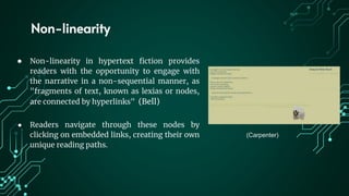 Unraveling Hypertext_ Analyzing Postmodern Elements in Literature.pptx