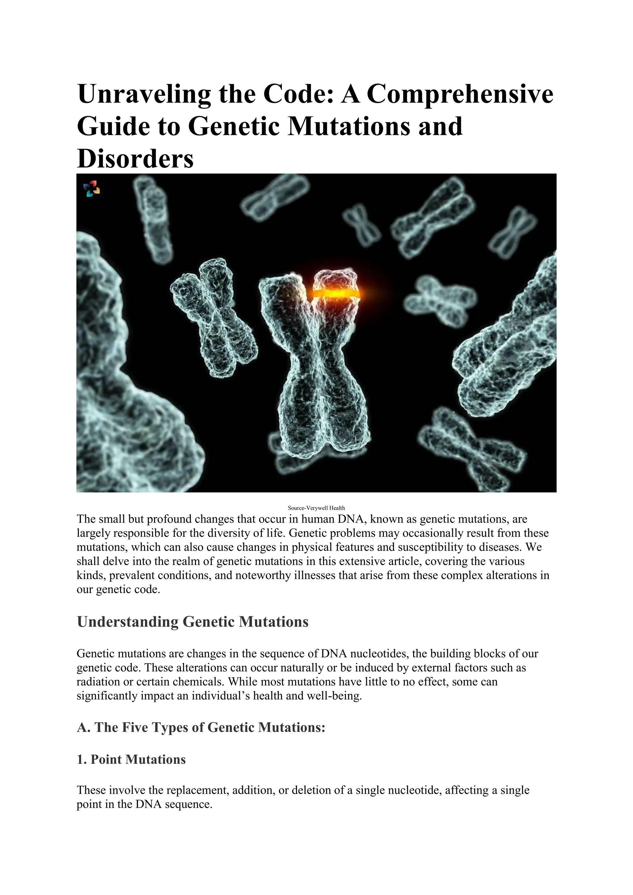 Exploring 10 Unusual Genetic Mutations in Humans | The Lifesciences ...