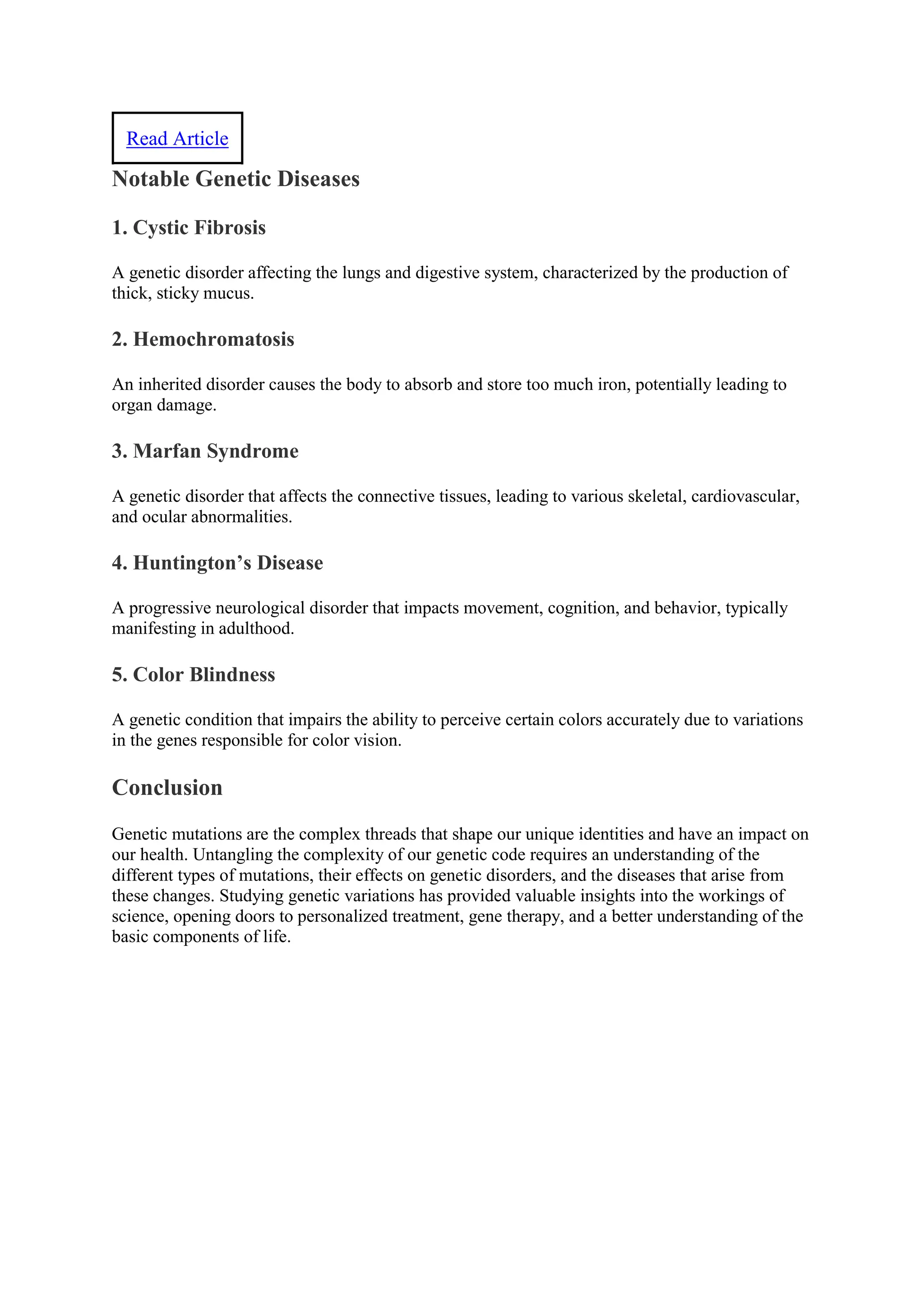 Exploring 10 Unusual Genetic Mutations in Humans | The Lifesciences ...