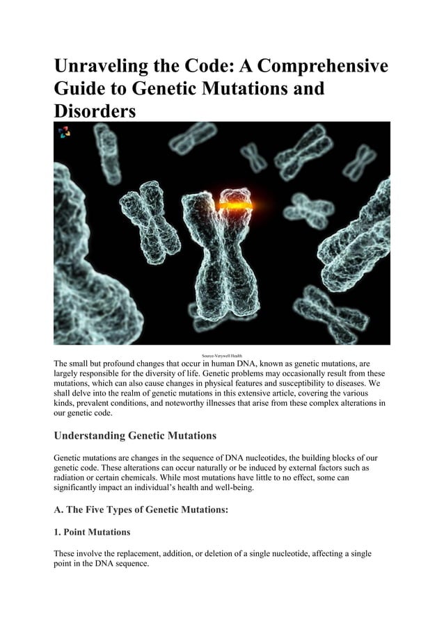 Exploring 10 Unusual Genetic Mutations in Humans | The Lifesciences ...