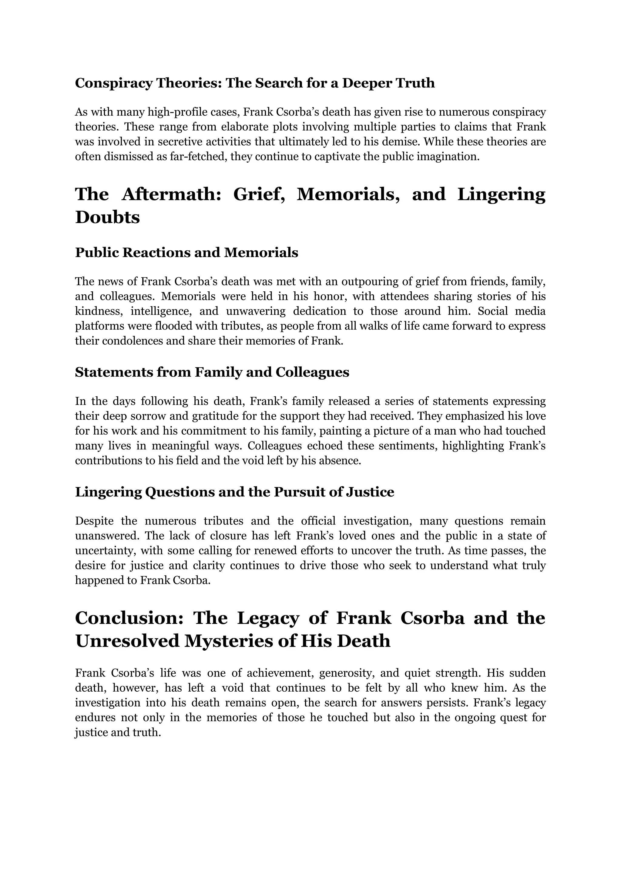 Unraveling the Mysterious Frank Csorba Death_ An In-Depth Investigation ...