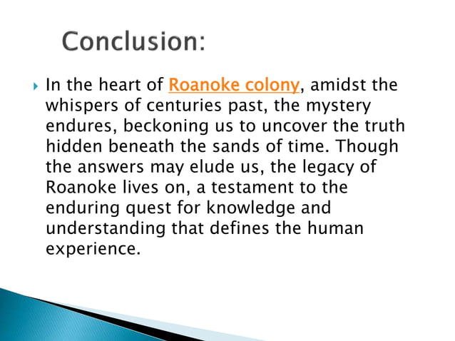 Unraveling the Mystery of Roanoke Colony: What Really Happened? | PPT