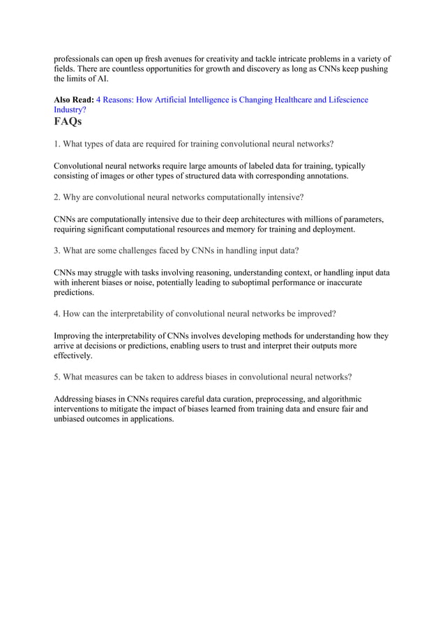 Power of Convolutional Neural Networks in Modern AI | The Lifesciences ...