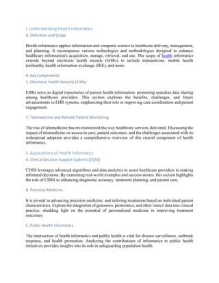 Unraveling the Tapestry of Health Informatics: Navigating the Digital ...