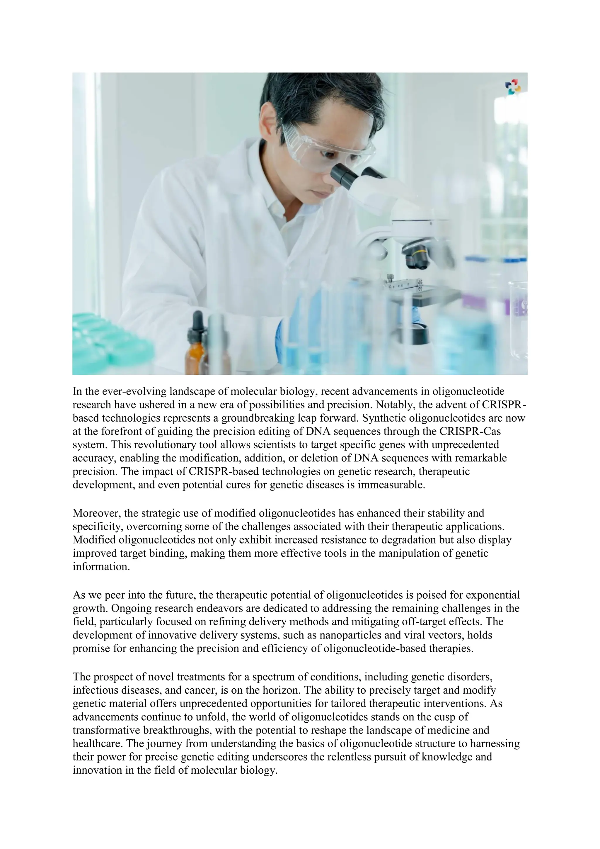 Wonders of Oligonucleotides: Structure, Functions, and Applications ...