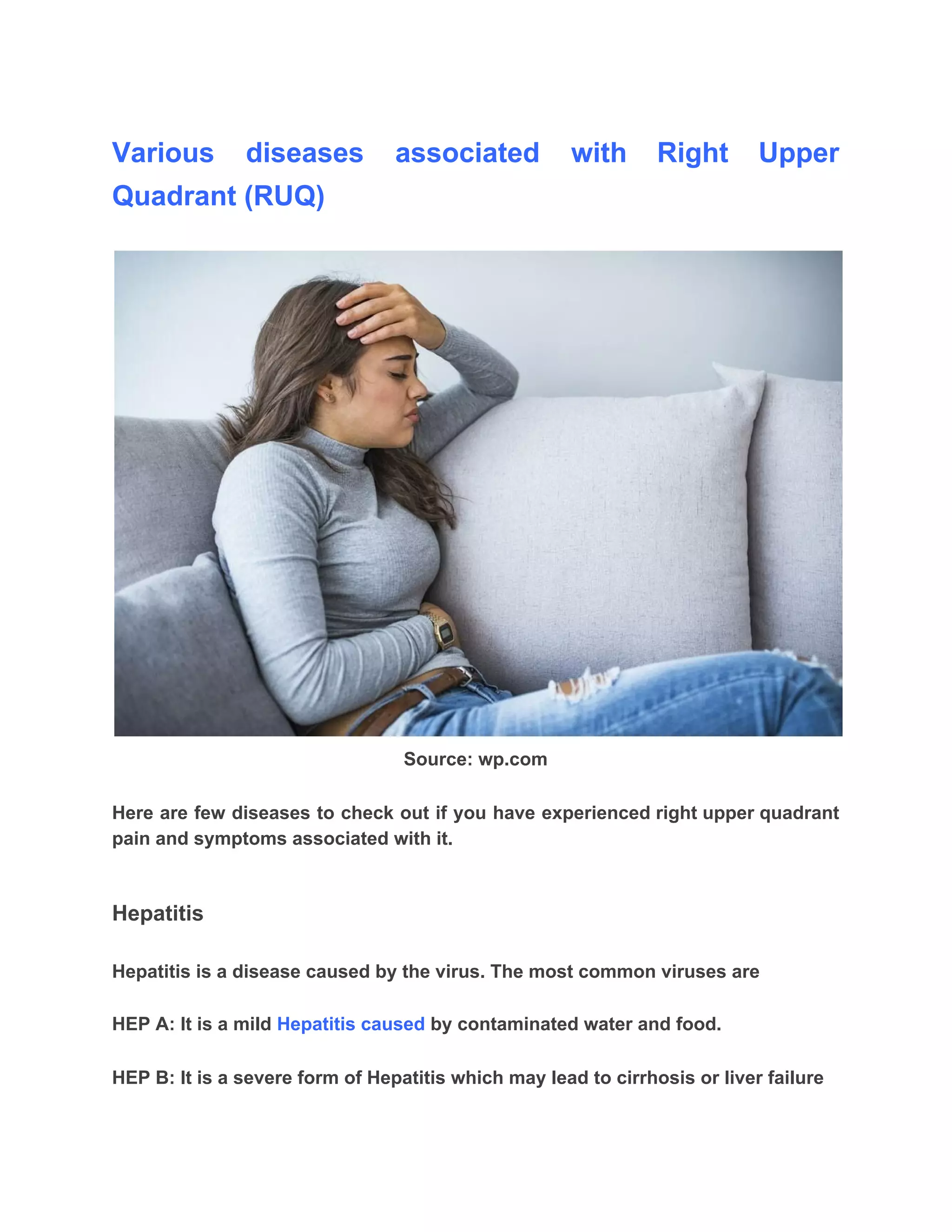 Unravel the mystery of right upper quadrant (ruq) abdominal pain | PDF