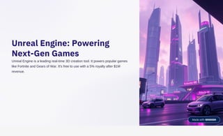 Unreal Engine Game Development Company – Build Next-Gen Games with BR Softech | PDF