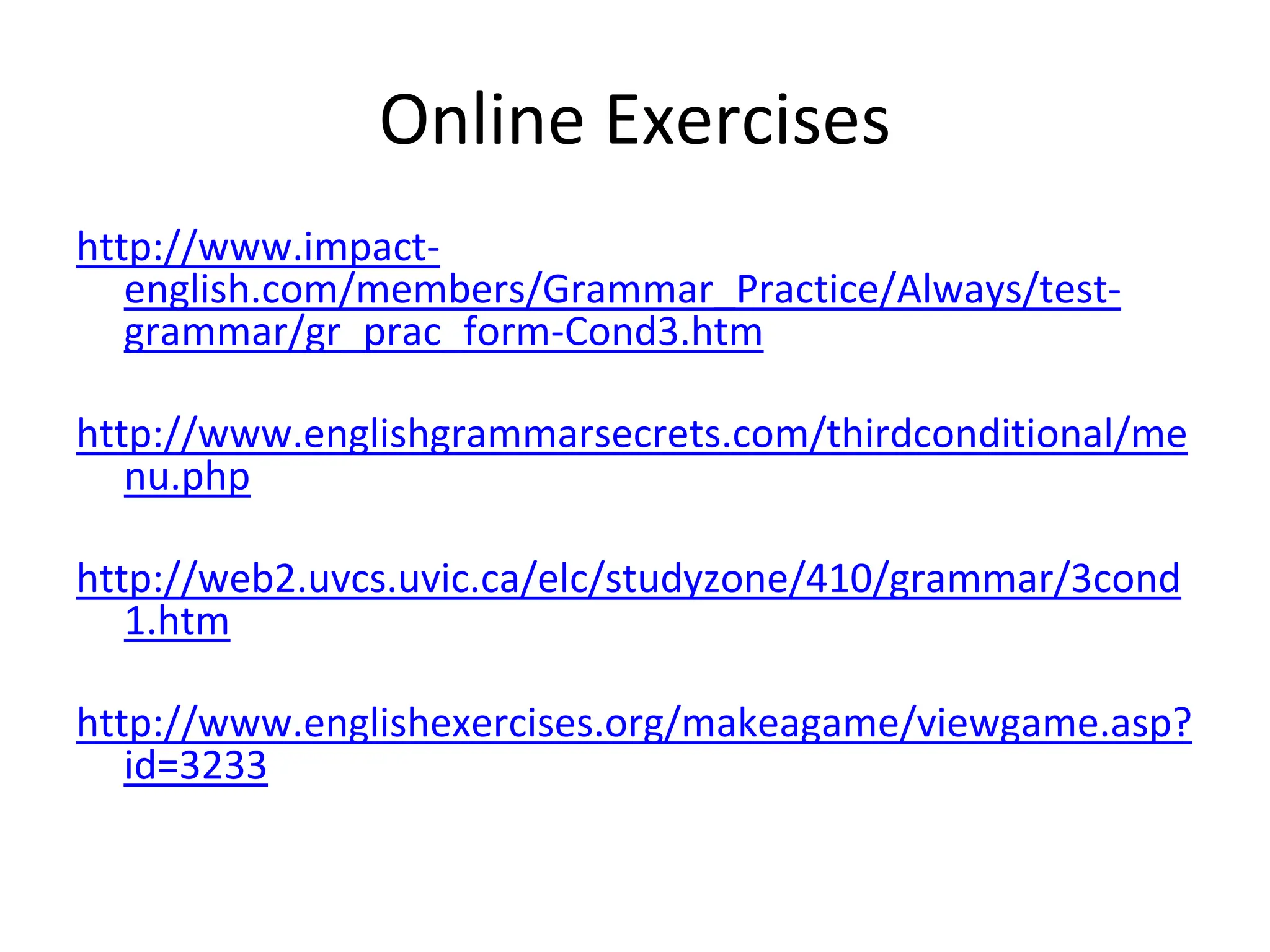 Unreal Conditionals - second and third conditionals | PPTX