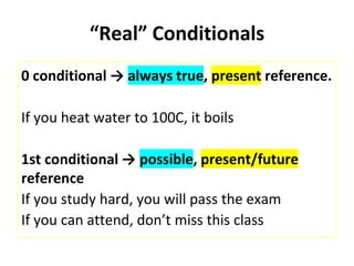 Unreal Conditionals - second and third conditionals | PPTX