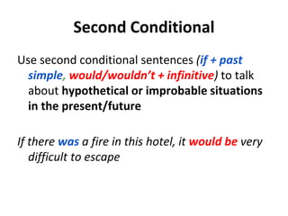 Unreal Conditionals - second and third conditionals | PPTX
