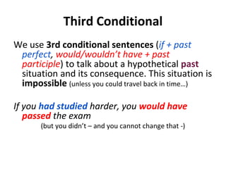 Unreal Conditionals - second and third conditionals | PPTX