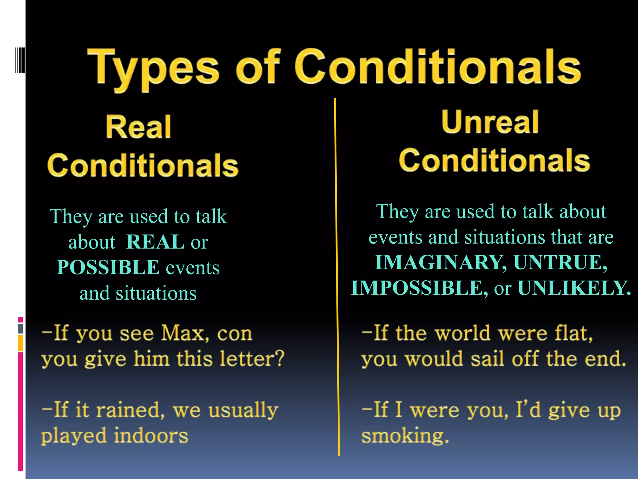 Unreal conditionalsYOSSELYS.ppt