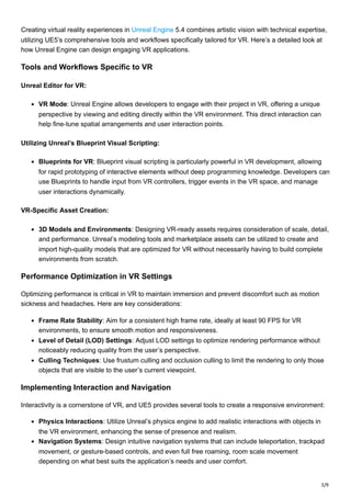 Unreal Engine 5 for VR Development All You Need to Know | PDF