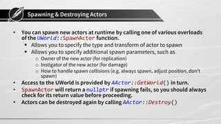Unreal Engine Basics 03 - Gameplay | PDF