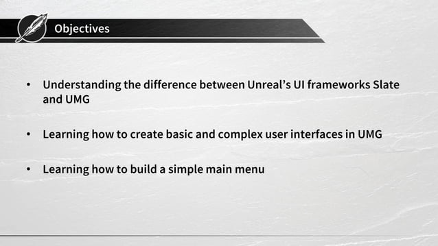 Unreal Engine Basics 05 User Interface Ppt